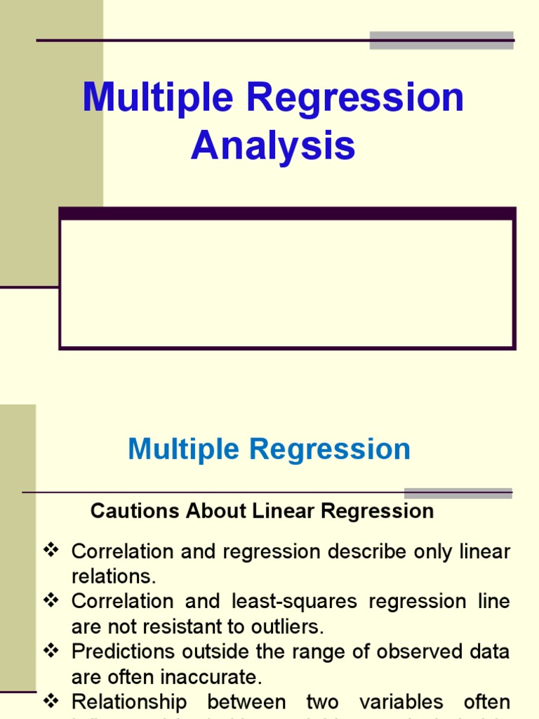 Multiple Regression Analysis 1 | PDF | Regression Analysis | Errors And Residuals