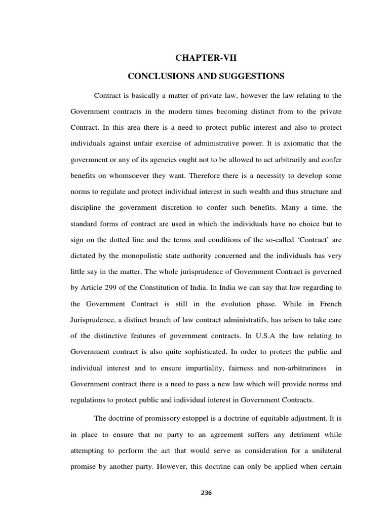 Conclusion and Suggestion of Contract Project (Final) | PDF | Estoppel ...