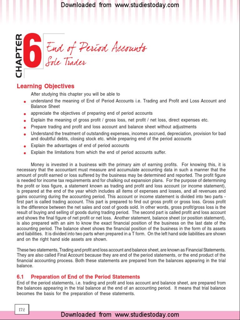 Understanding End of Period Accounts | PDF | Debits And Credits ...