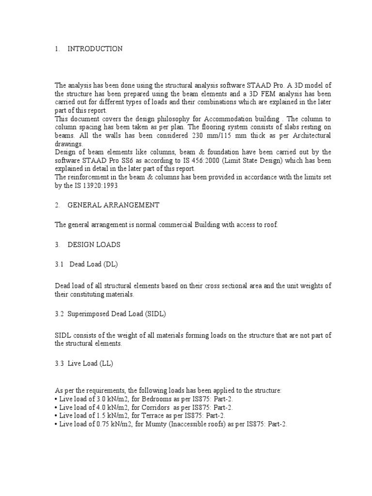 Load Calculation | PDF | Structural Load | Beam (Structure)