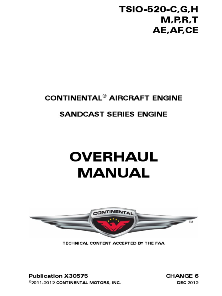 Manual De Overhaul Tsio-520 Series Sandcast PDF PDF Piston, 58% OFF
