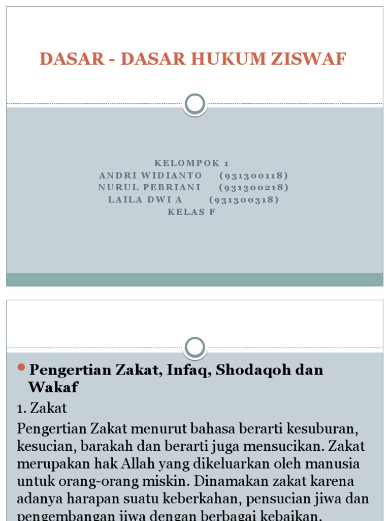 Dasar - Dasar Hukum Ziswaf | PDF