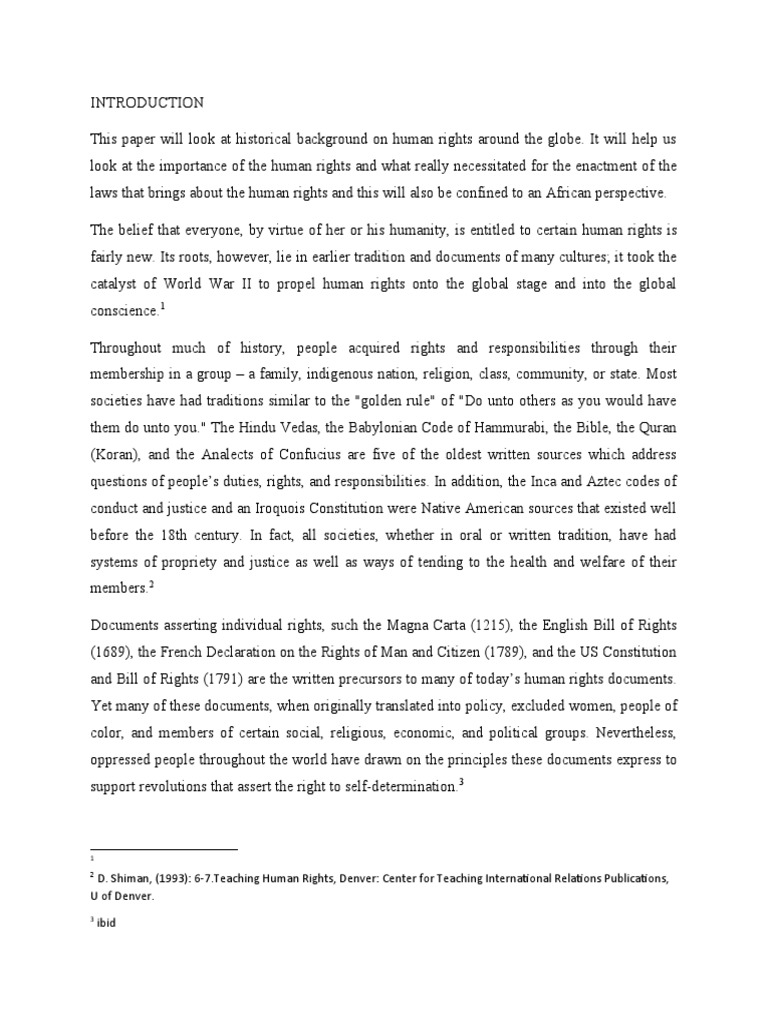 HUMAN RIGHTS: Historical Background On Human Rights in Zambia | PDF ...