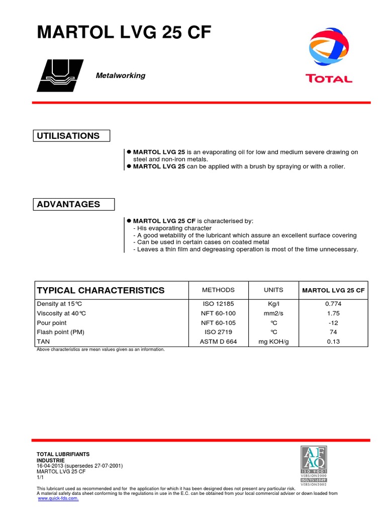 Ficha Tecnica Martol | PDF