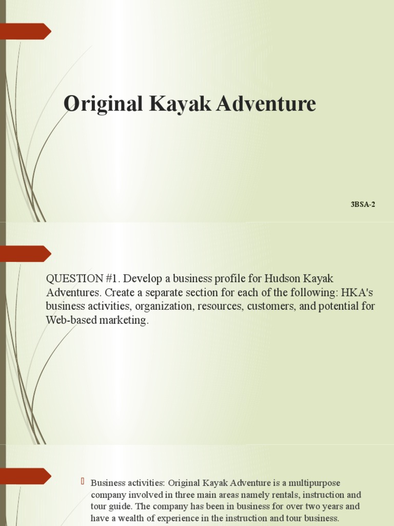 Hudson Kayak Adventures Overview | PDF | Object (Computer Science ...