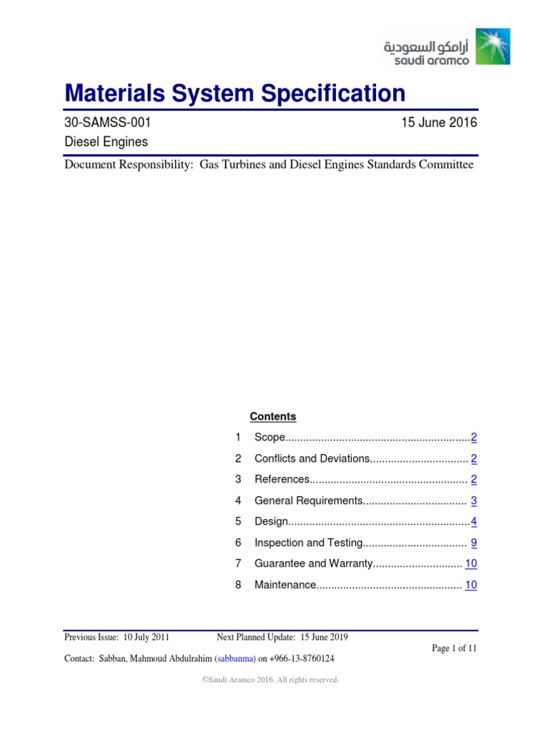 Materials System Specification | PDF