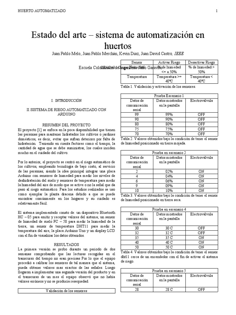 Huerto Automatizado | PDF | Hidroponia | Microcontrolador