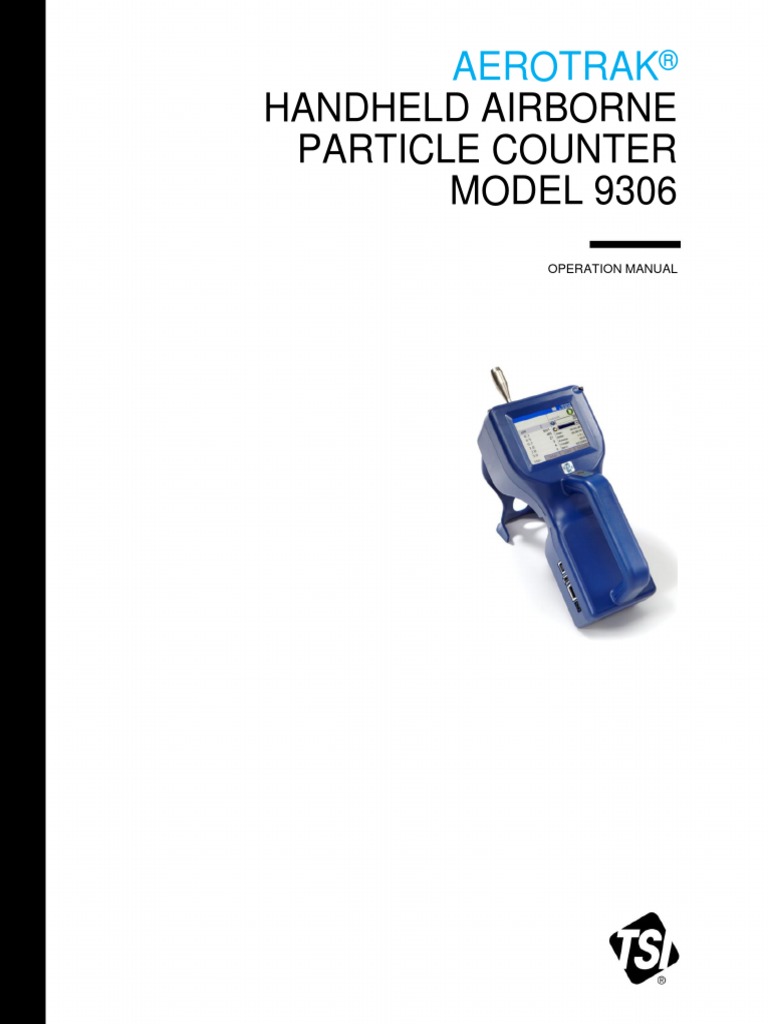 TSI AeroTrak 9306 User Manual | PDF | Implied Warranty | Computer Keyboard