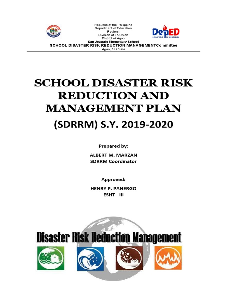 School Disaster Risk Reduction and Management Plan (SDRRM) S.Y. 2019 ...