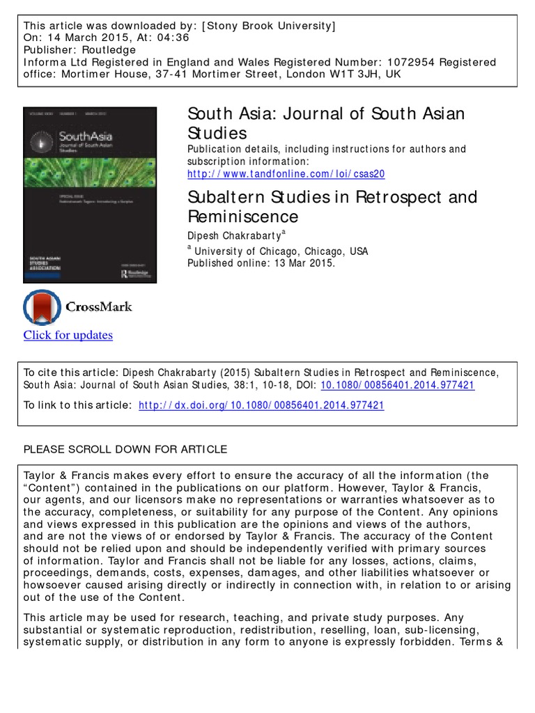 Discover Insights from Subaltern Studies Project | PDF | Jacques Derrida | Deconstruction