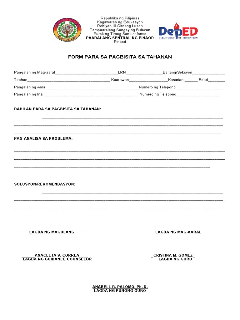 Home-Visit Form | PDF
