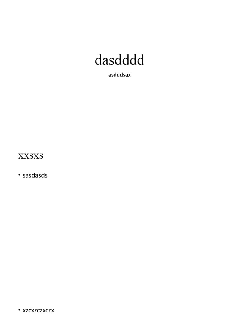 Dasdddd: Asdddsax | PDF
