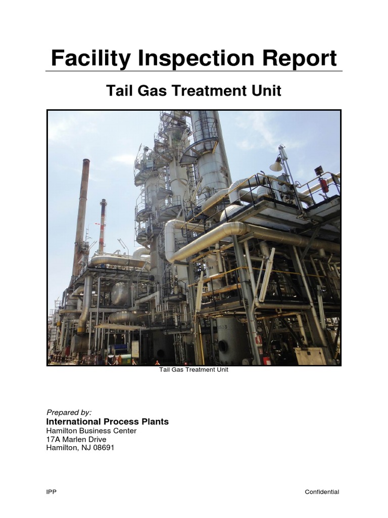 Facility Inspection Report: Tail Gas Treatment Unit | PDF ...