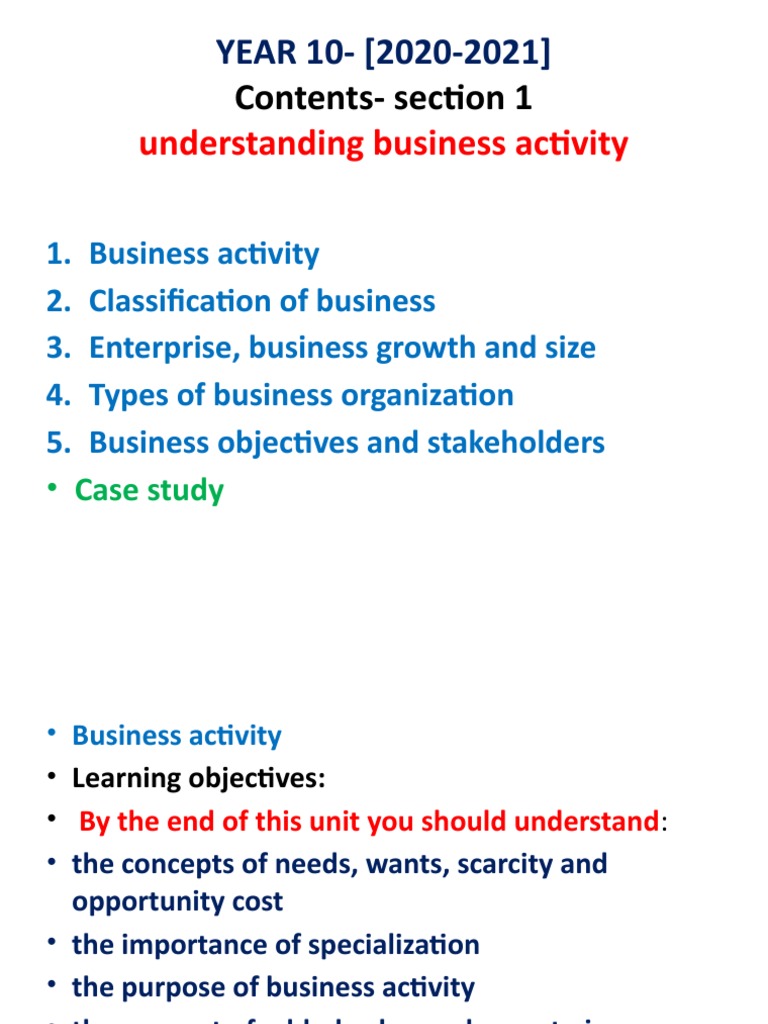 Understanding Business Activity | PDF | Gross Domestic Product ...