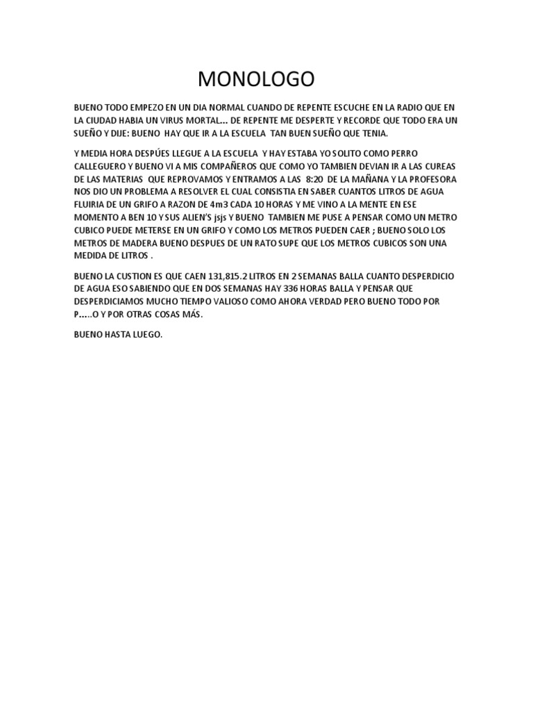 Monologo PDF | PDF