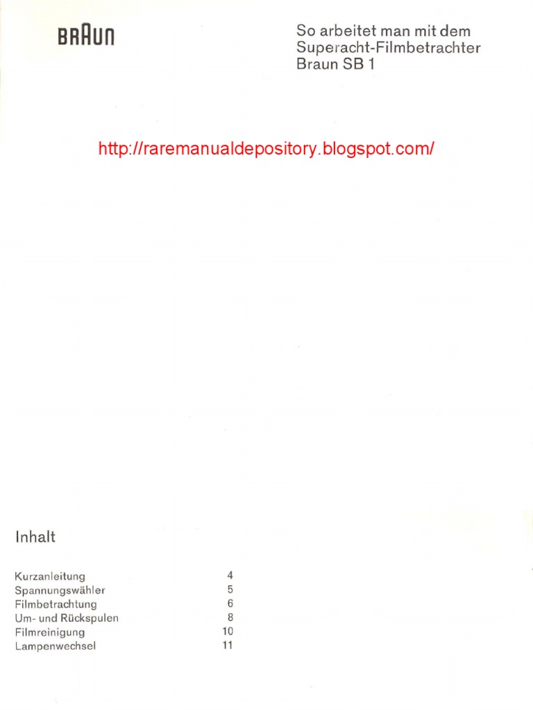 Braun SB1-User Manual PDF | PDF