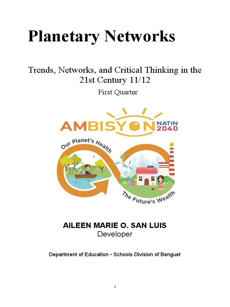 Planetary Networks: Trends, Networks, and Critical Thinking in The 21st ...
