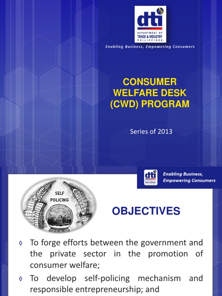 F.2.1 Consumer Welfare Desk (CWD) Program PDF | PDF | Complaint | Justice