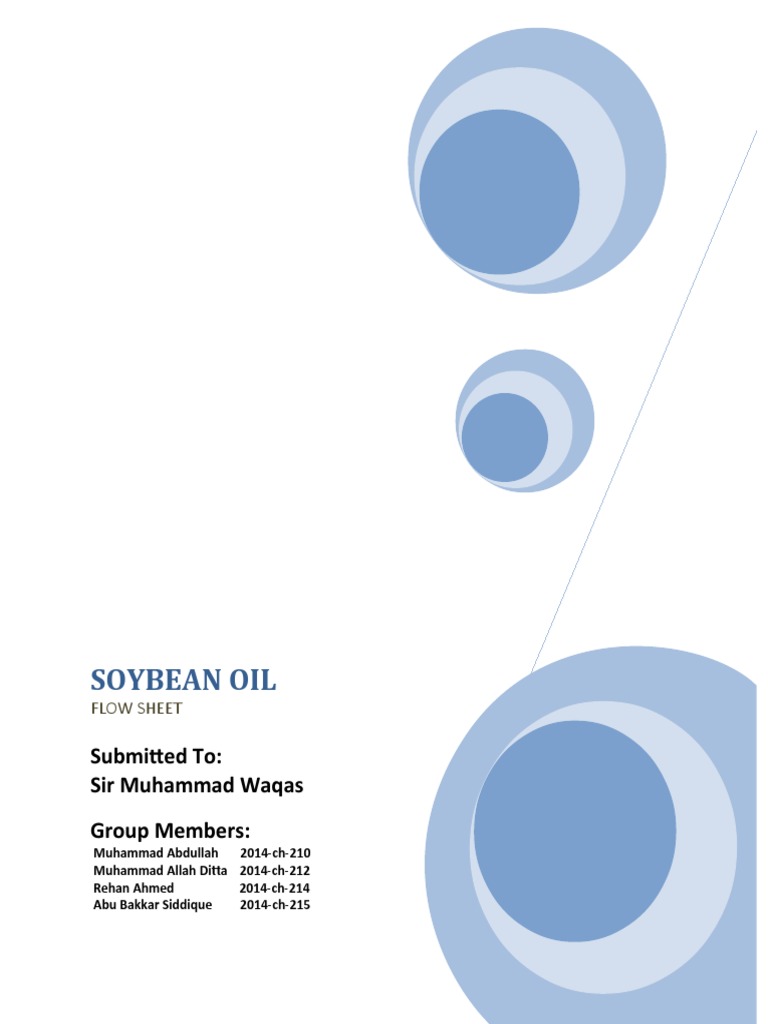 Soybean Oil: Submitted To: Sir Muhammad Waqas Group Members | PDF ...