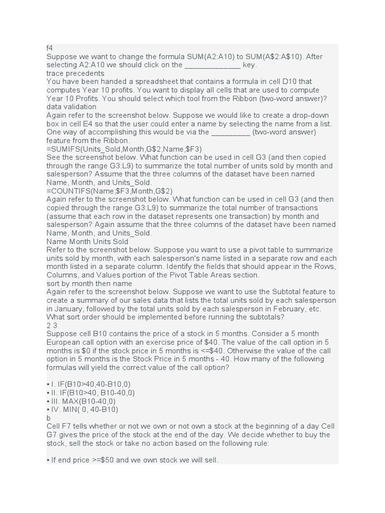 EXcel | PDF | Spreadsheet | Computing