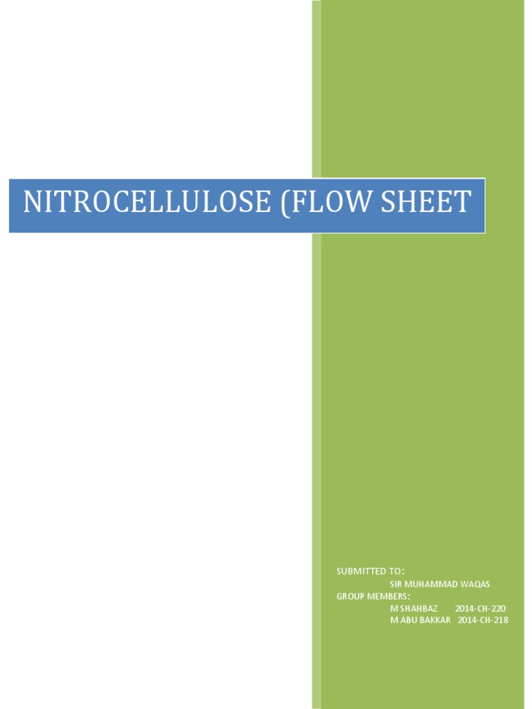 NITROCELLULOSE PROCESS FLOW CHART | PDF | Textiles | Chemical Substances