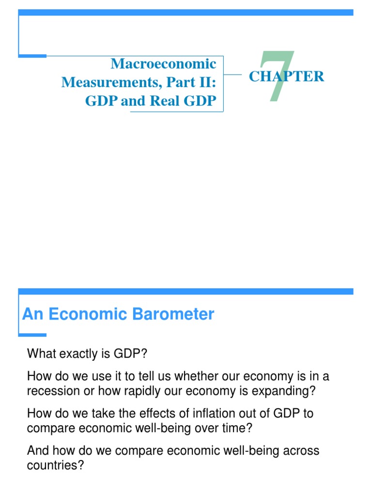 Macroeconomic Measurements, Part II: GDP and Real GDP | PDF | Gross Domestic Product | Income