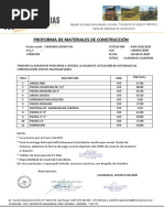 Cotizacion de Materiales de Construcción | PDF