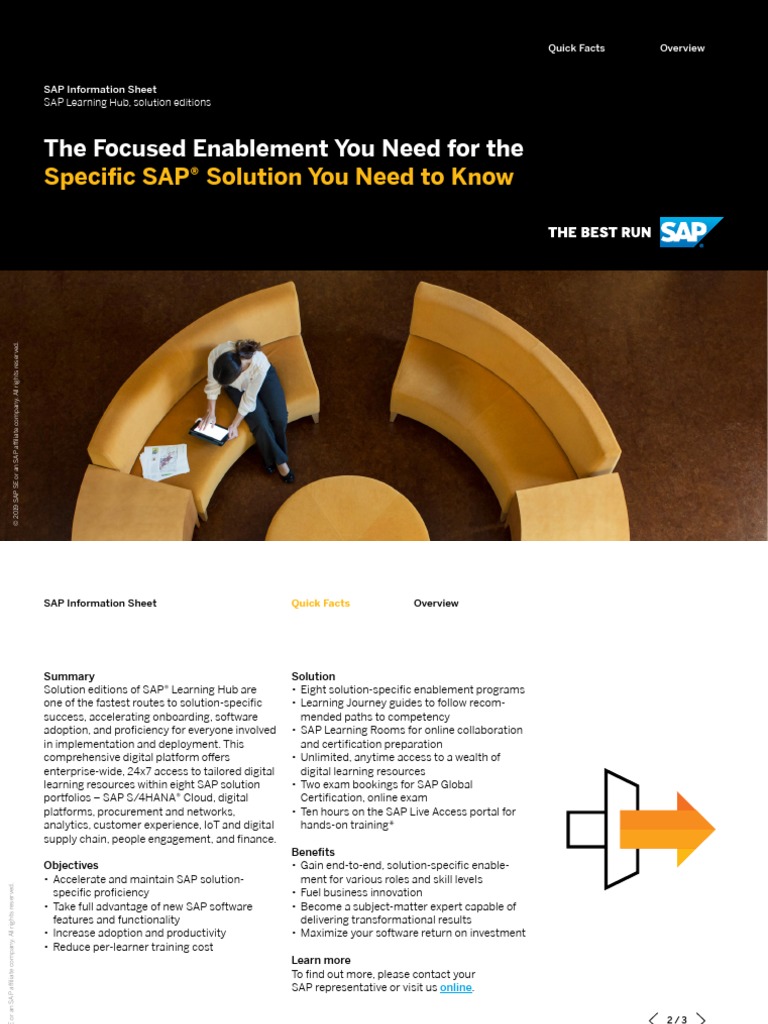 SAP Learning Hub, Solution Editions Infosheet PDF | PDF | Sap Se ...
