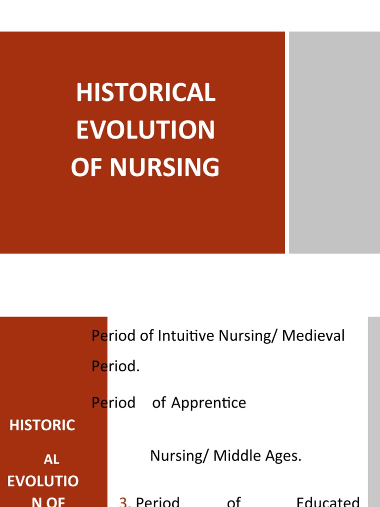 Historical Evolution of Nursing | PDF | Florence Nightingale | Nursing