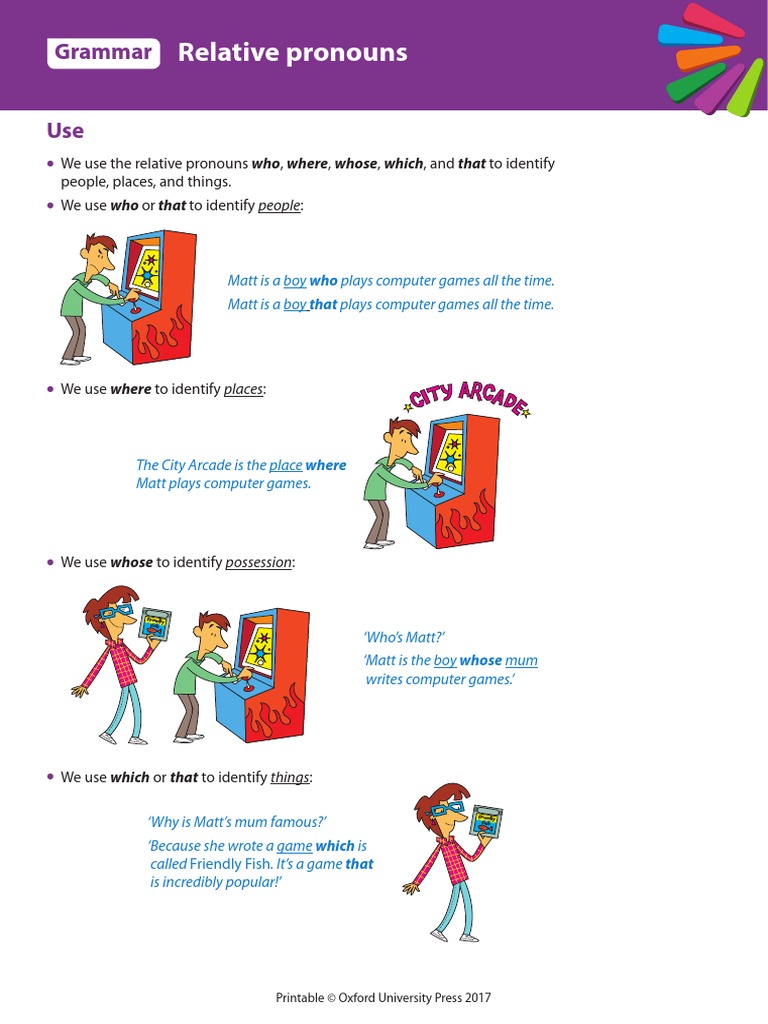 Relative Pronouns: Grammar Use | PDF