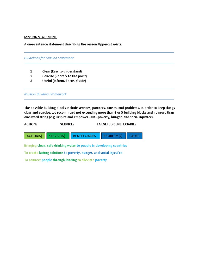 Missioning & Visioning Exercise | PDF | Linguistics | Syntax