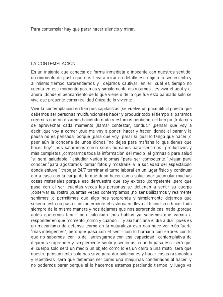 La Contemplación | PDF | Pinturas | Percepción