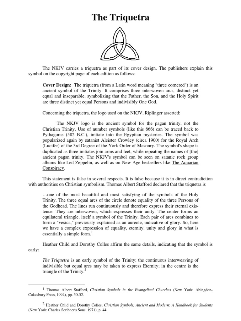 Triquetra PDF | PDF | Trinity | New King James Version