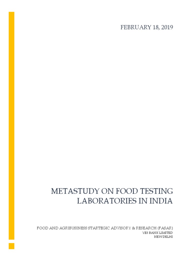 Report Metastudy Food Testing Lab 07 03 2019 PDF | PDF | Food Safety ...