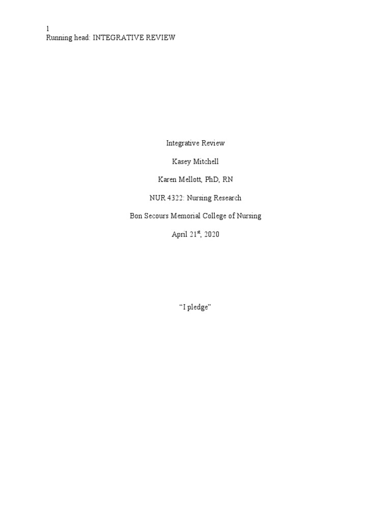 Integrative Review | PDF | Childbirth | Anemia