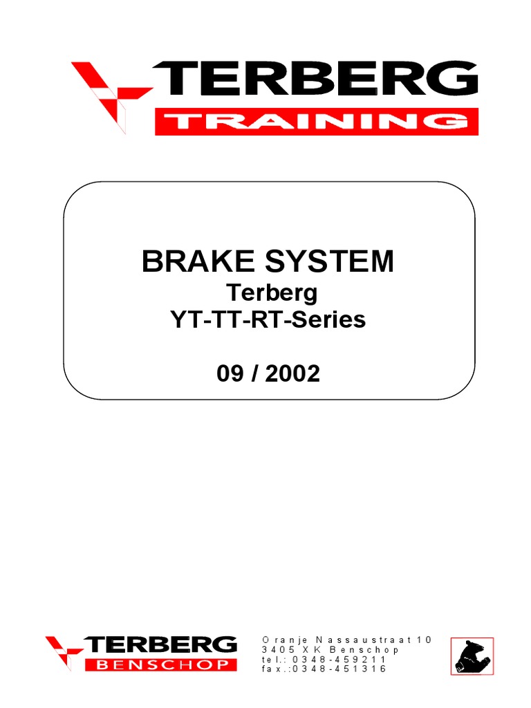 Terberg Brake System Overview | PDF | Valve | Clothes Dryer