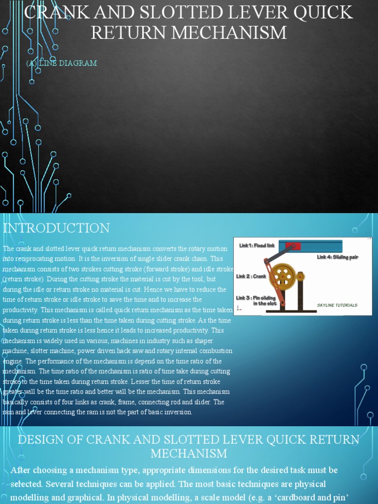 Crank and Slotted Lever Quick Return Mechanism (Autosaved) | PDF