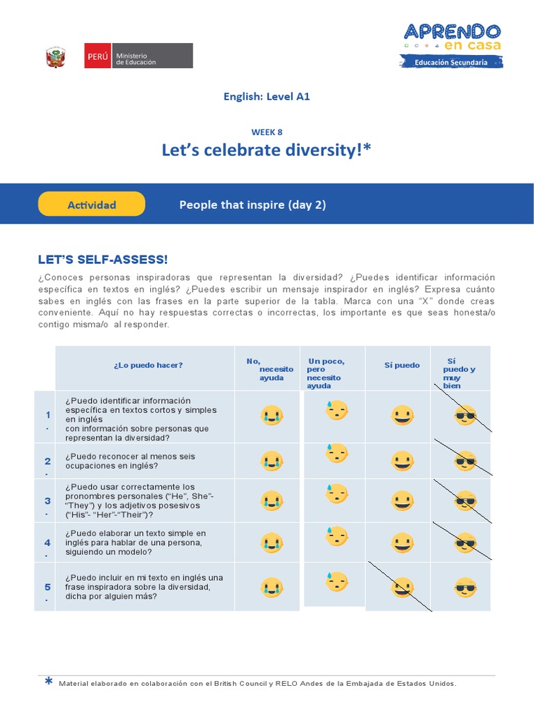 Let's Celebrate Diversity! : English: Level A1 | PDF
