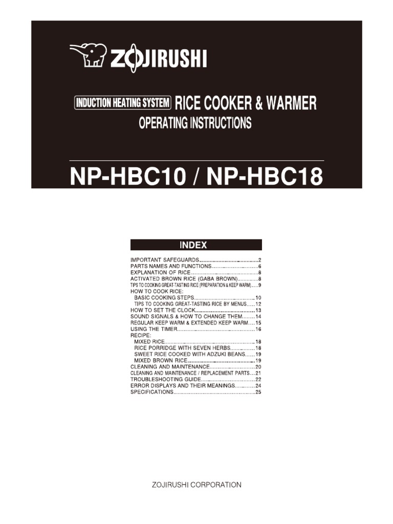 Rice Cooker Manual PDF | PDF