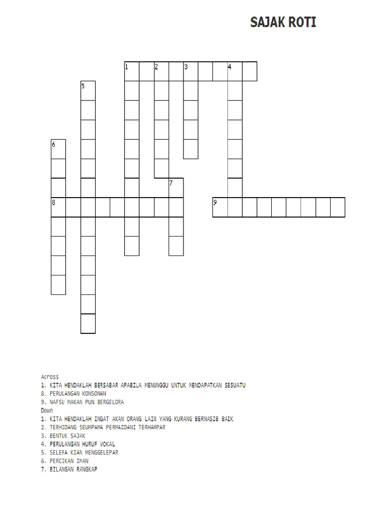 Sajak Roti Teka Teki | PDF