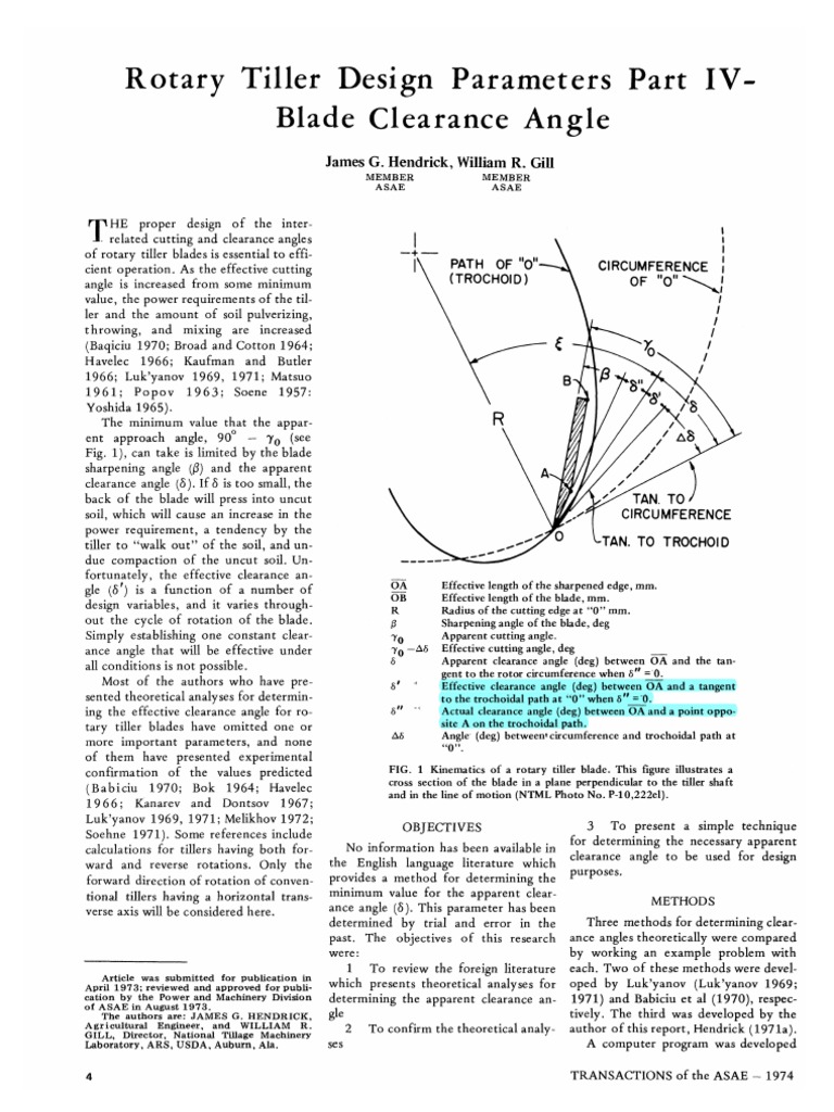 Rotary Tiller Desing Parameters Part 4 PDF | PDF | Tillage | Teaching ...