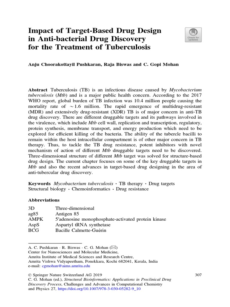 Impact of Target-Based Drug Design in Anti-Bacterial Drug Discovery For ...