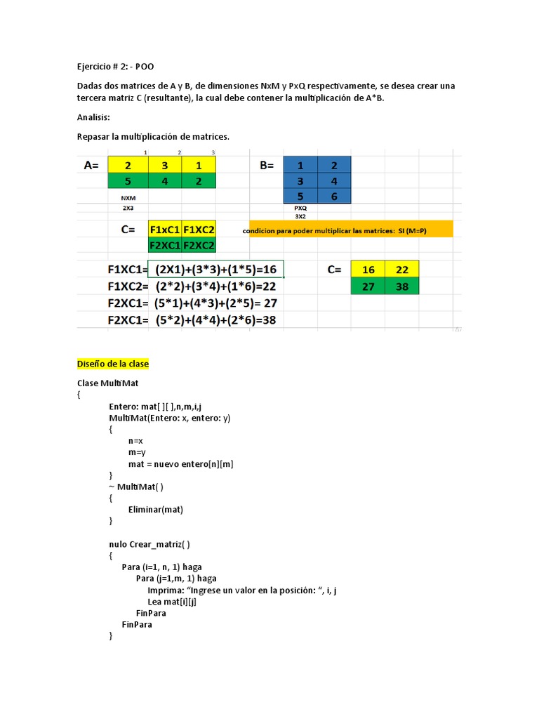 Multiplicación de Matrices en Java | PDF