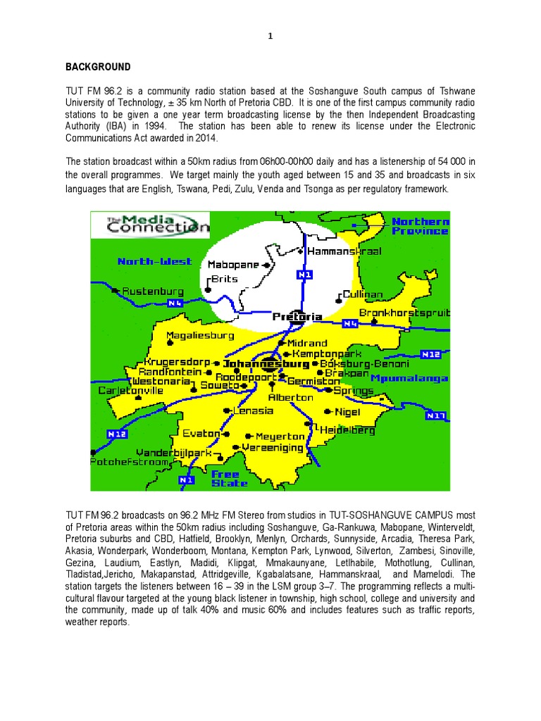 TUT FM 96.2 Brochure Information 2020 | PDF