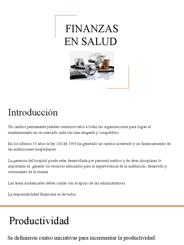 Finanzas en Salud | PDF | Presupuesto | Hospital