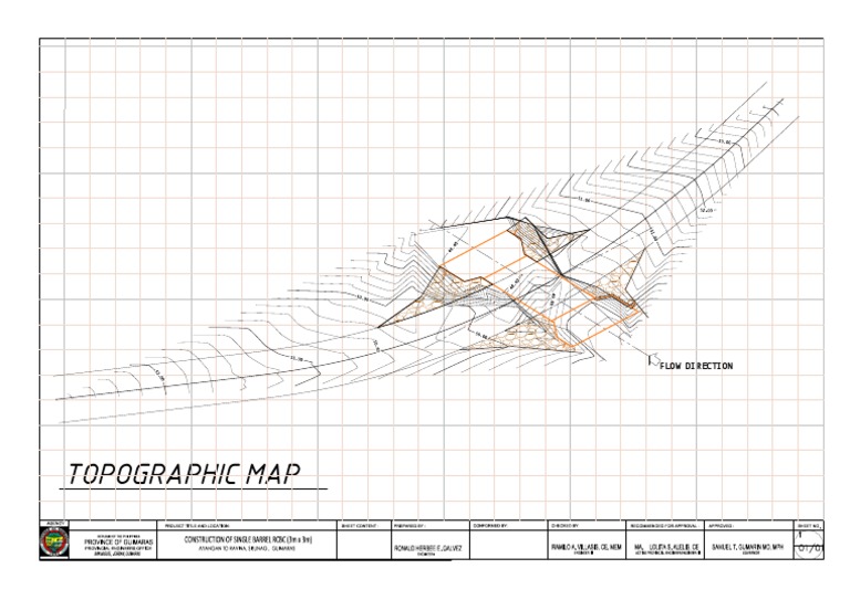 Topographic Map: Construction of Single Barrel RCBC (3M X 3M) | PDF