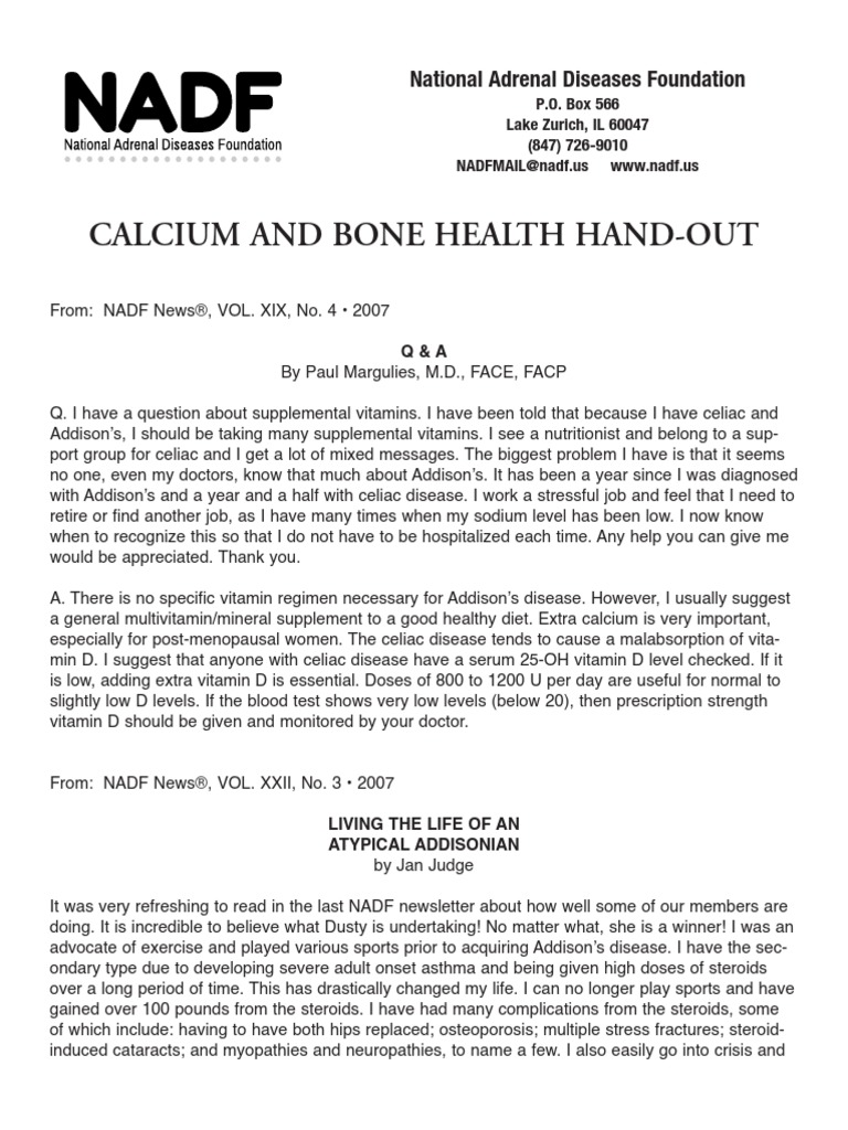 Calcium and Bone Health | PDF | Vitamin D | Adrenocorticotropic Hormone