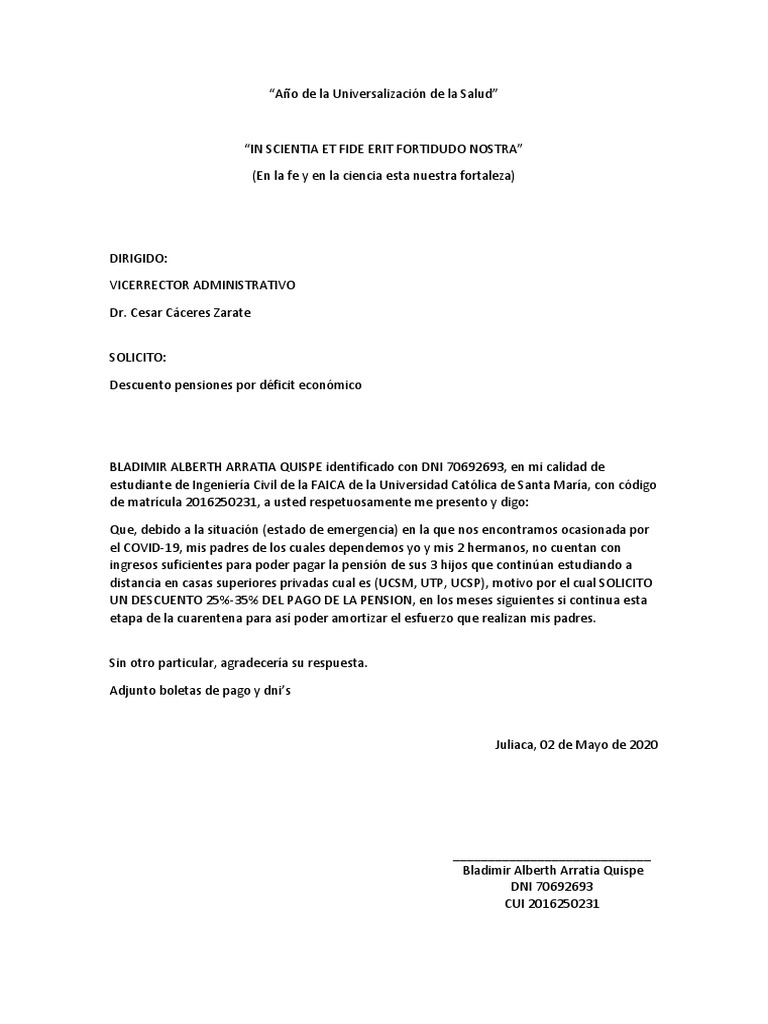 Solicitud de Descuento | PDF