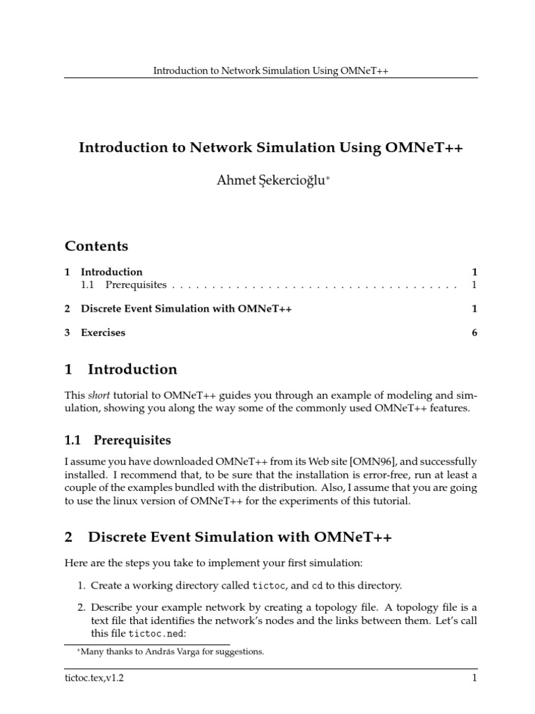 TICTOC | PDF | Simulation | Computer Network