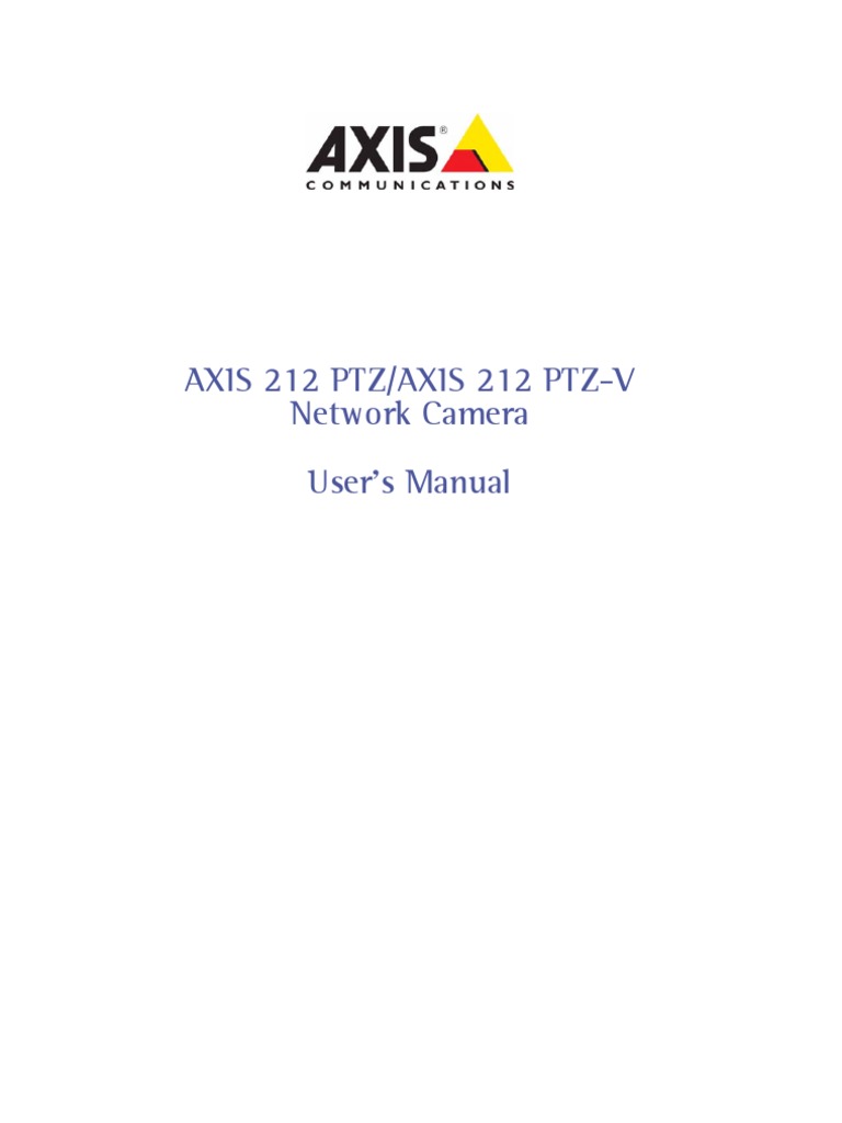Axis 212 User's Manual | PDF | Streaming Media | Electromagnetic ...